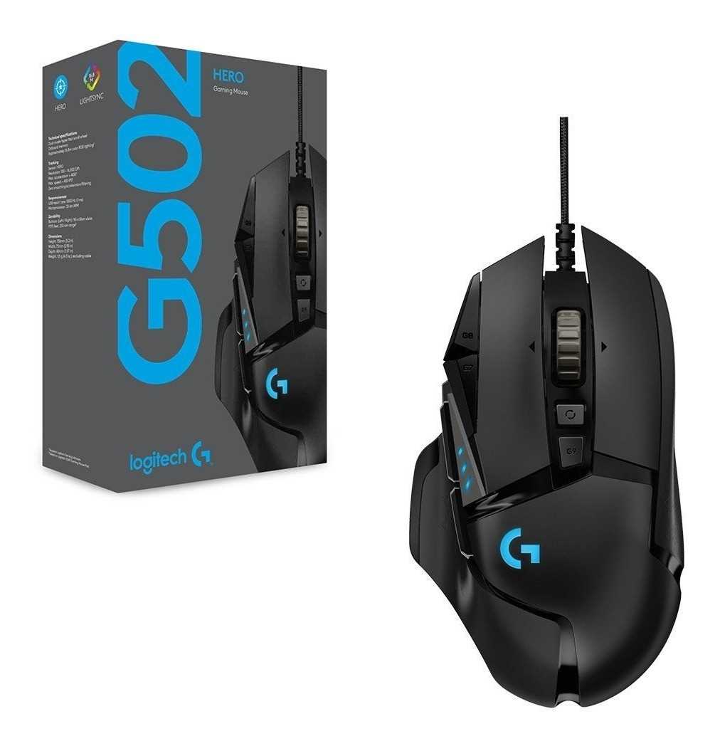 MOUSE LOGITECH G502 GAMING HERO | RyR Computacion