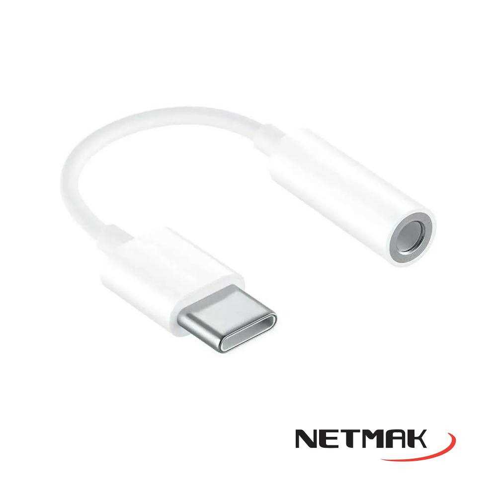 ADAPTADOR DE AUDIO TIPO C A JACK 3.5" HEMBRA NETMAK NM-TC55 | RyR ...