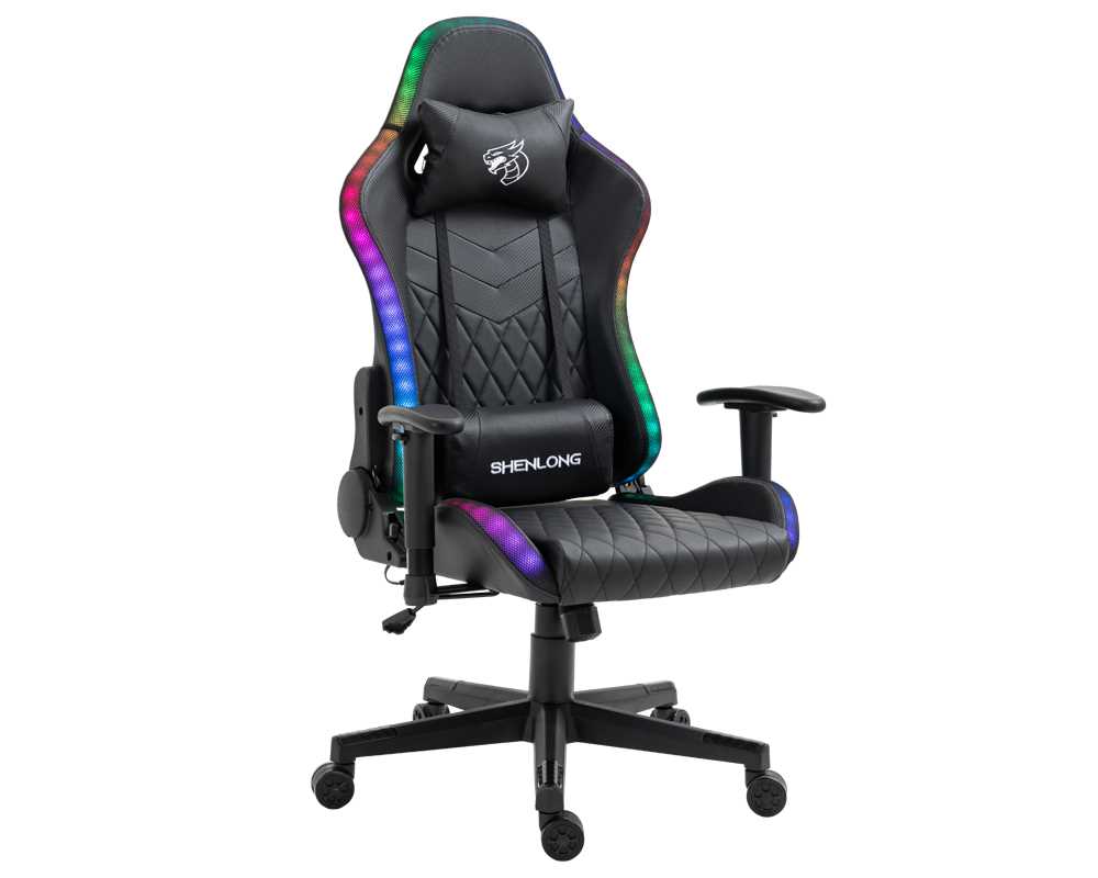 SILLA GAMER SHENLONG SCH-RGB155 NEGRO | RyR Computacion