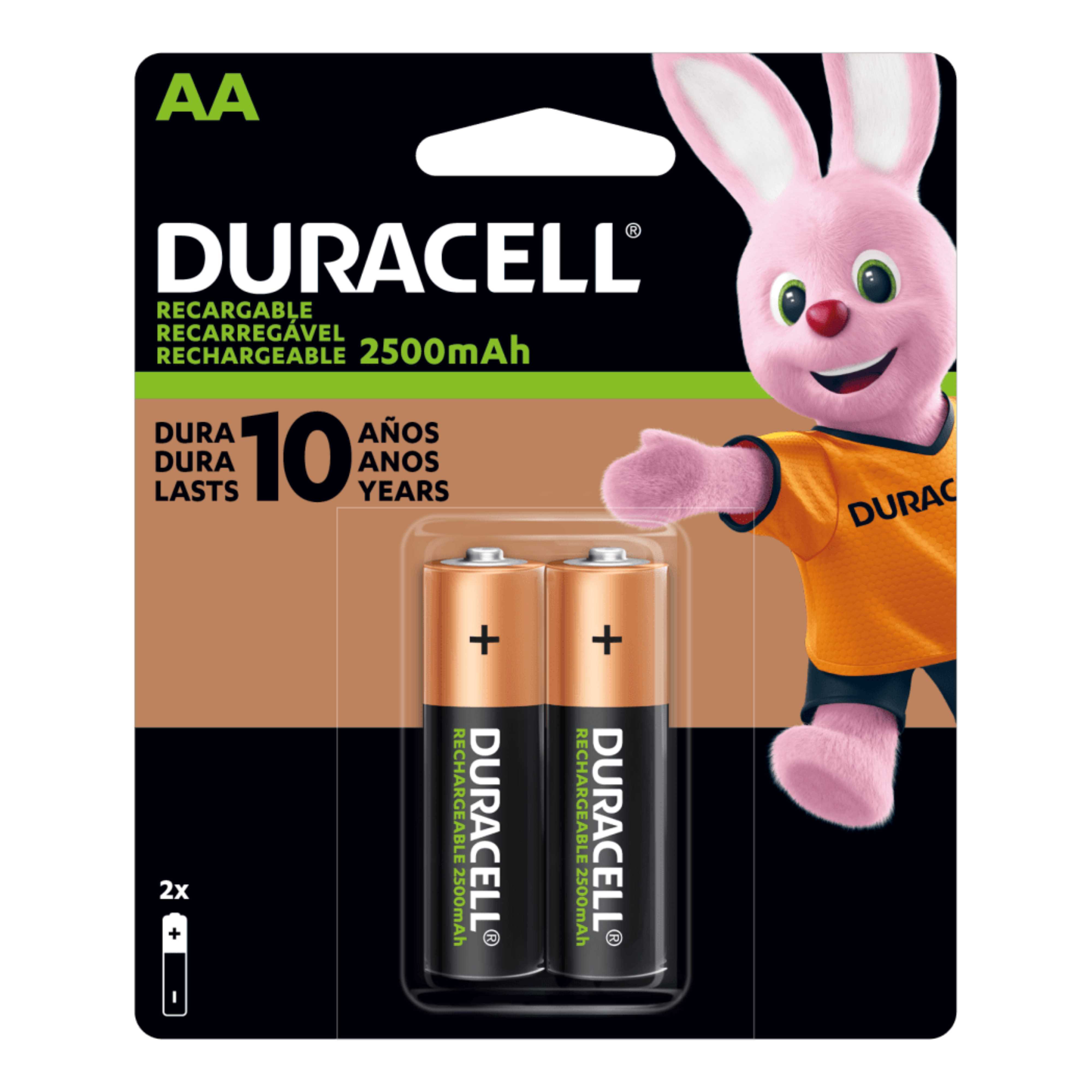 PILA RECARGABLE DURACELL AA X2 2500MAH | RyR Computacion