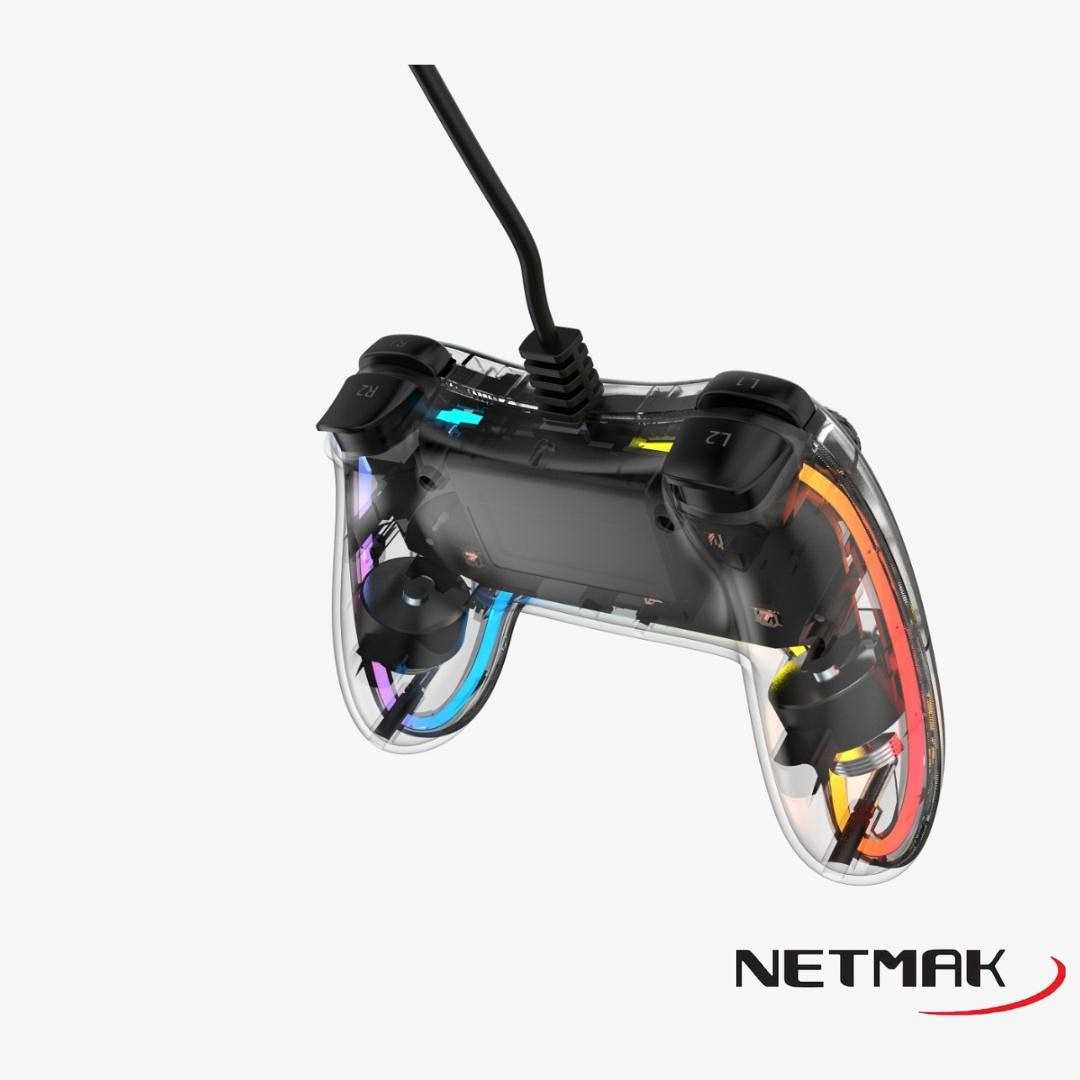 Joystick Netmak Pc Ps3 Rgb Nm Dash Ryr Computacion