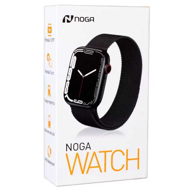 RELOJ SMARTWATCH NOGANET NG-SW11 MALLA METAL NEGRO | RyR Computacion
