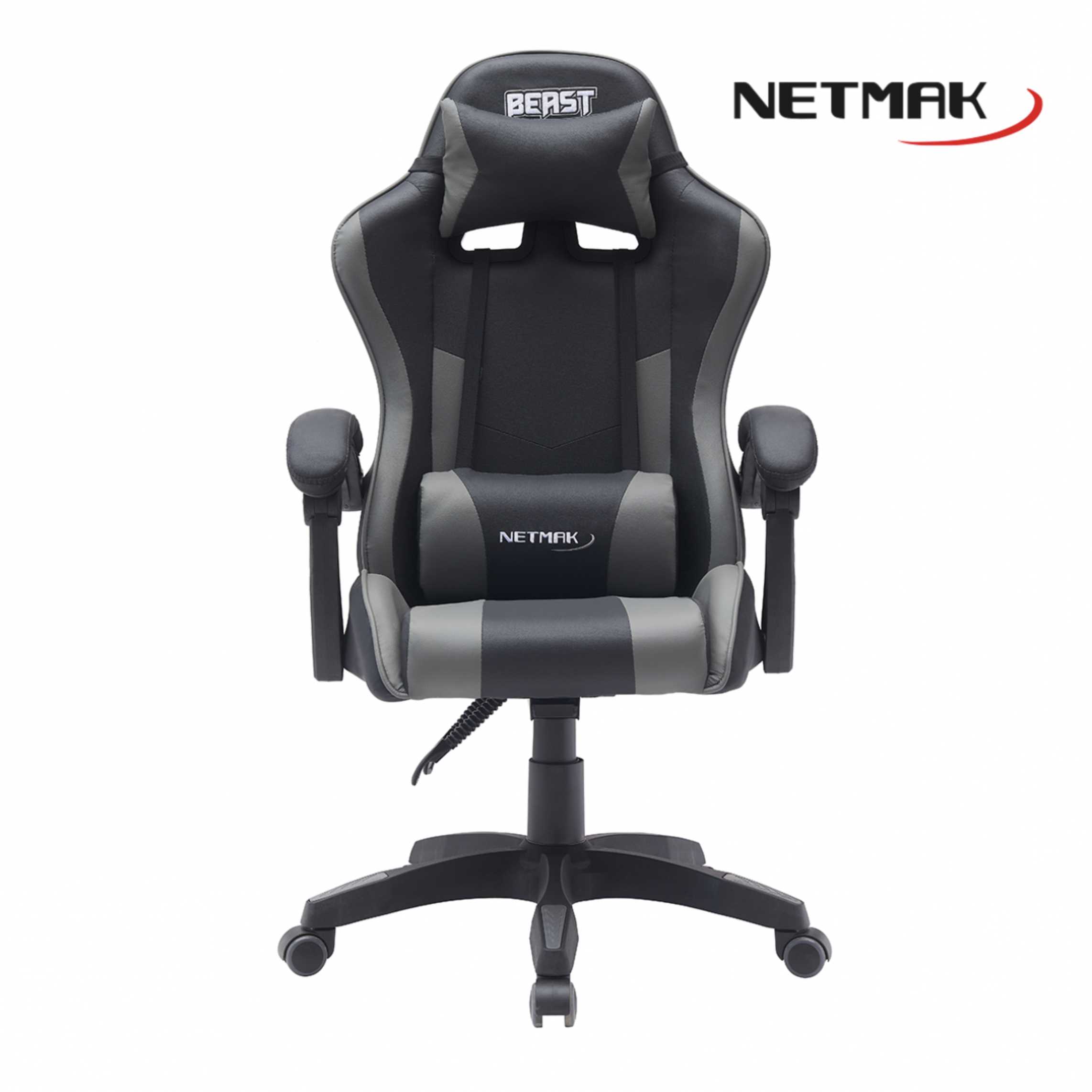 SILLA GAMER NETMAK NM-BEAST GRIS | RyR Computacion