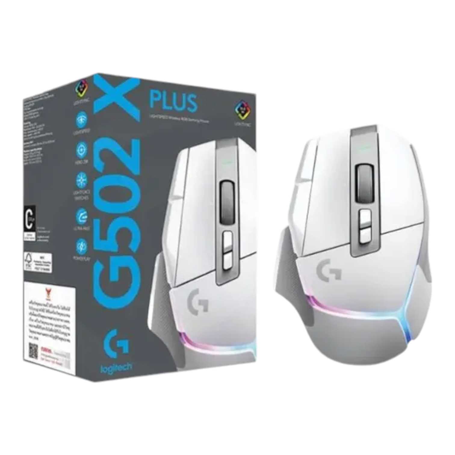 MOUSE LOGITECH G502X PLUS WIFI GAMING WHITE | RyR Computacion