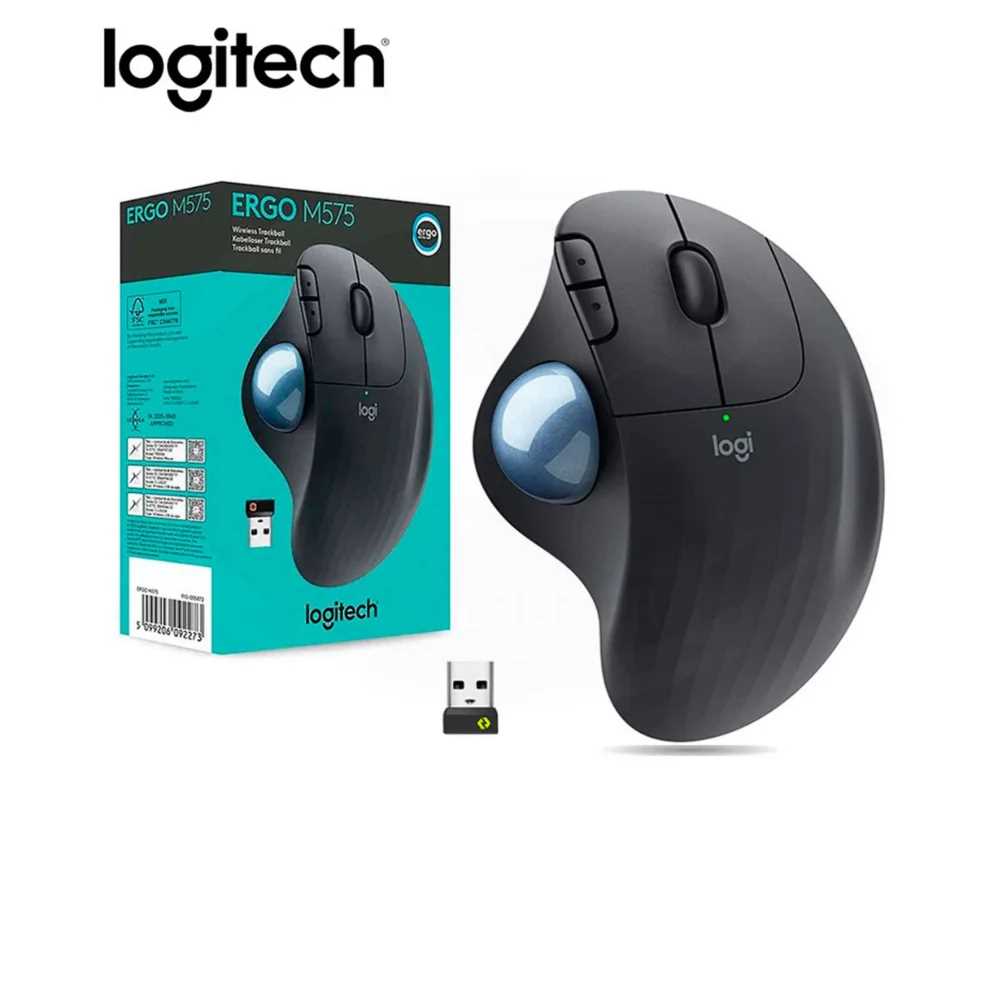 MOUSE LOGITECH BT M575 ERGO BLACK | RyR Computacion