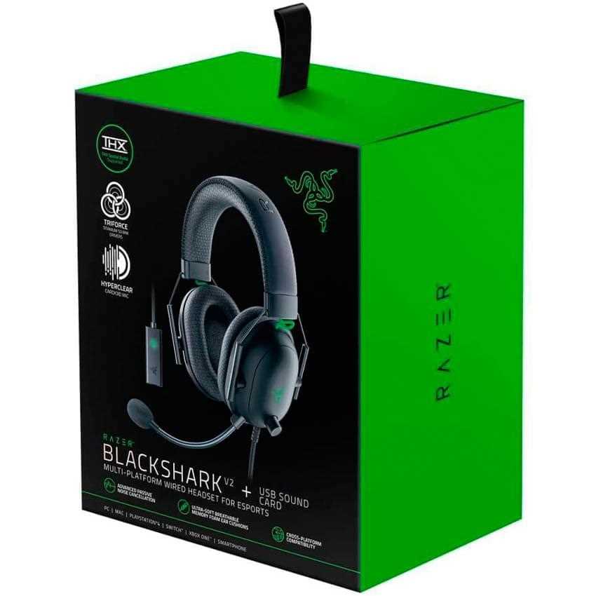AURICULAR RAZER BLACKSHARK V2 USB SOUND CARD BLACK | RyR Computacion