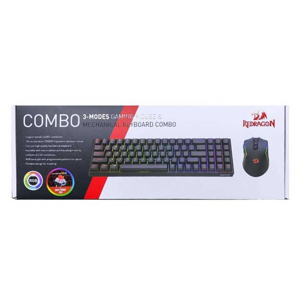 COMBO REDRAGON S136 RGB WIRELESS (TECLADO Y MOUSE) | RyR Computacion