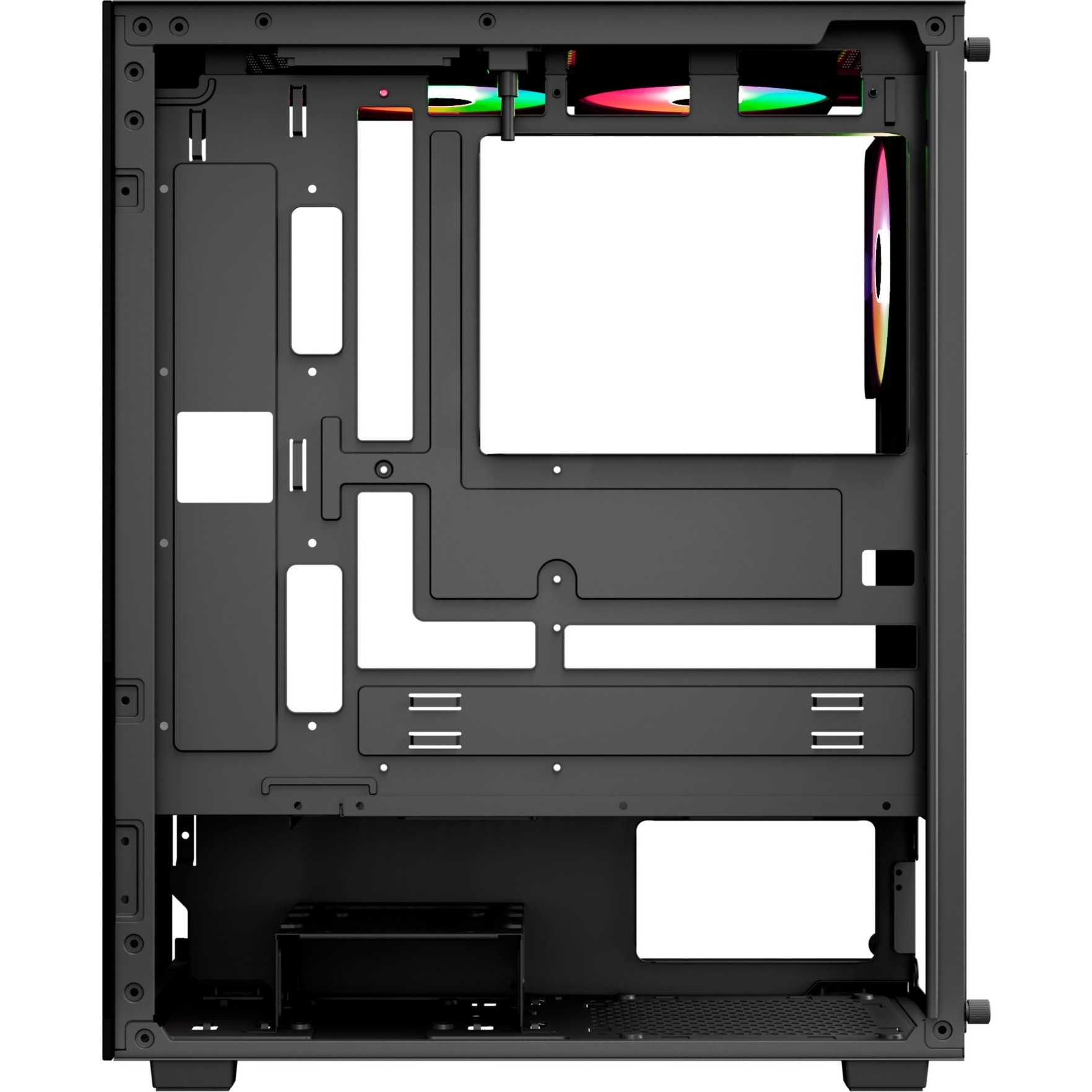 GABINETE AEROCOOL PIVOT V3 3FAN ARGB BLACK (MID TOWER) | RyR Computacion