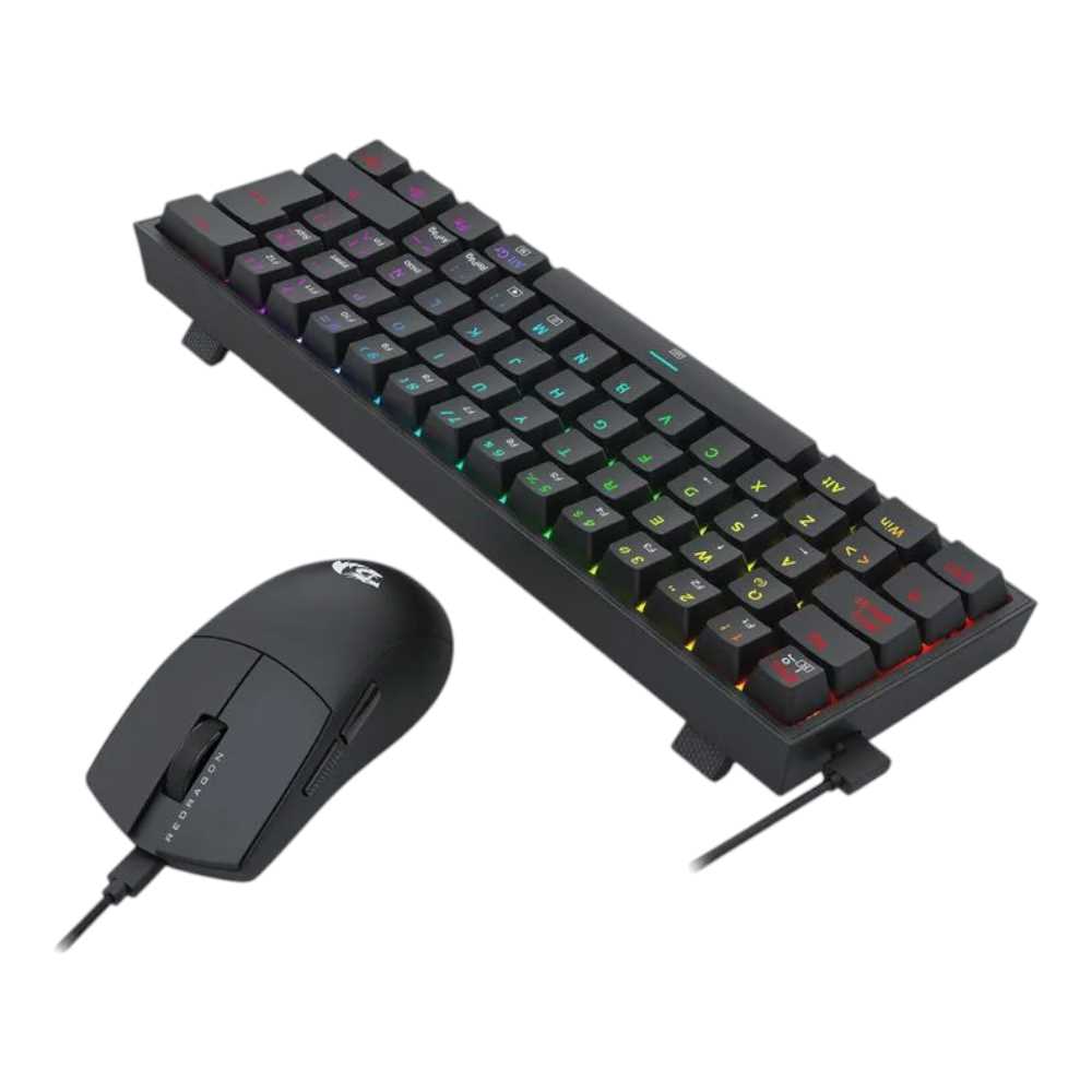 COMBO REDRAGON S143 2 EN 1(TECLADO K617RGB SP Y MOUSE M724) | RyR Computacion