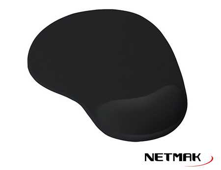 PAD MOUSE NETMAK CON GEL NM-PGEL NEGRO | RyR Computacion